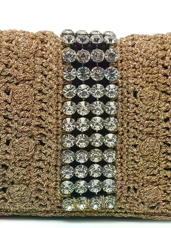 Dolce & Gabbana Crystal-embellished Crochet Shoulder Bag