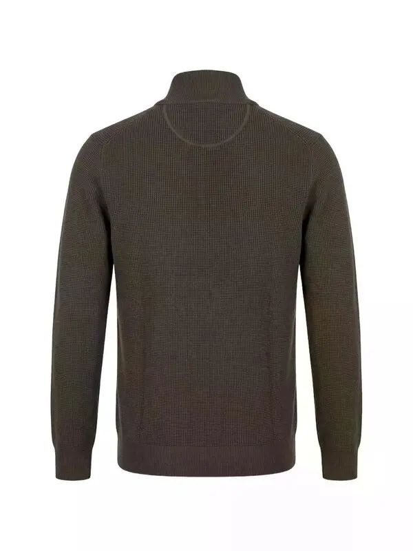 Gant Waffle-knit Zip-up Cardigan