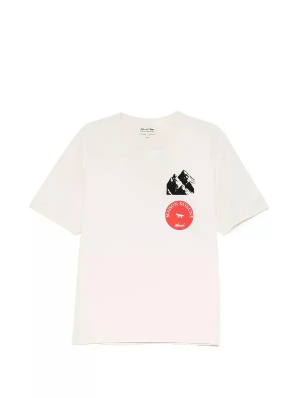 Maison Kitsuné Logo-embroidered T-shirt