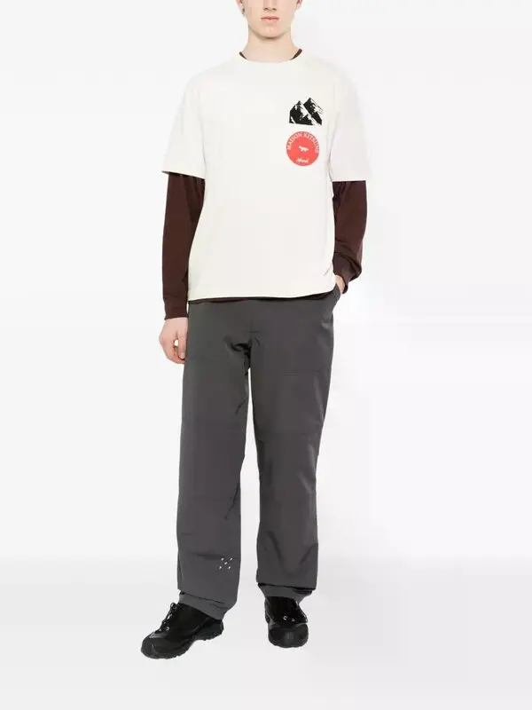 Maison Kitsuné Logo-embroidered T-shirt