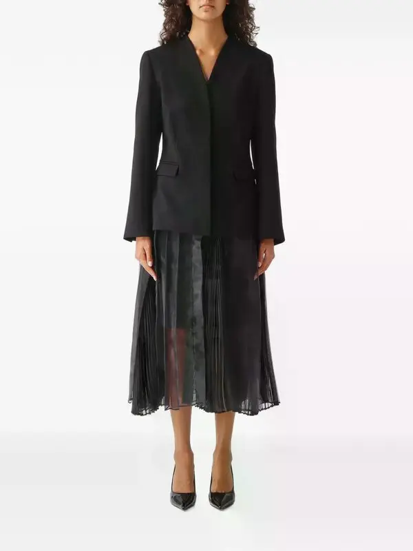 MEIMEIJ Pleated-skirt Blazer Midi Dress