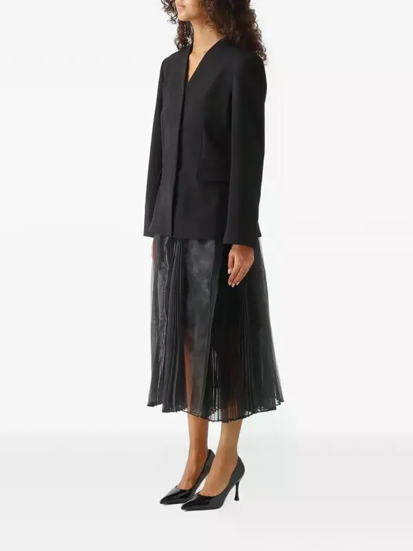 MEIMEIJ Pleated-skirt Blazer Midi Dress