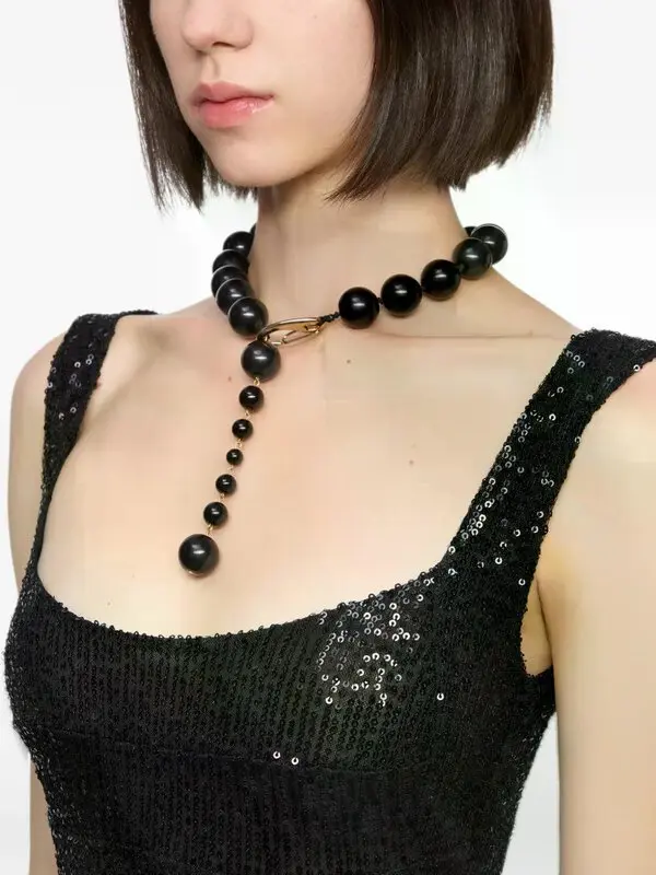 ATU BODY COUTURE Onyx Bead Choker Necklace