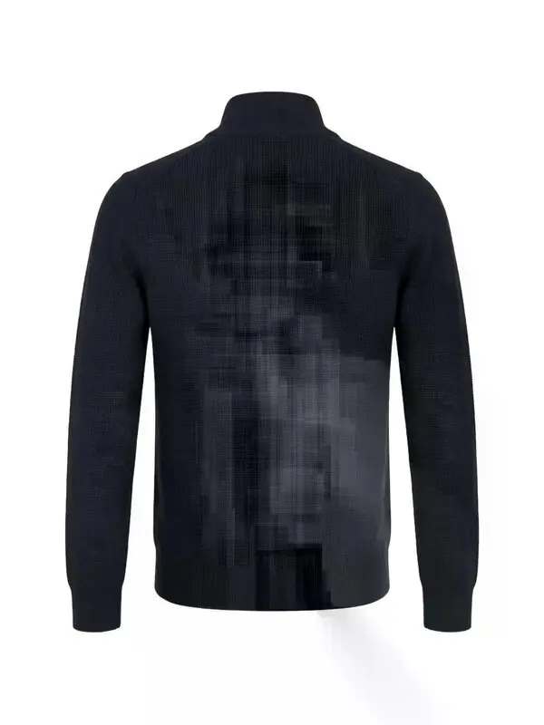 Gant Ribbed-knit Zip-up Cardigan