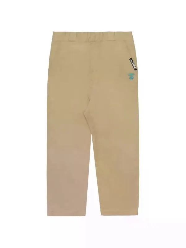 AAPE BY *A BATHING APE Embroidered Chino Trousers - Neutrals