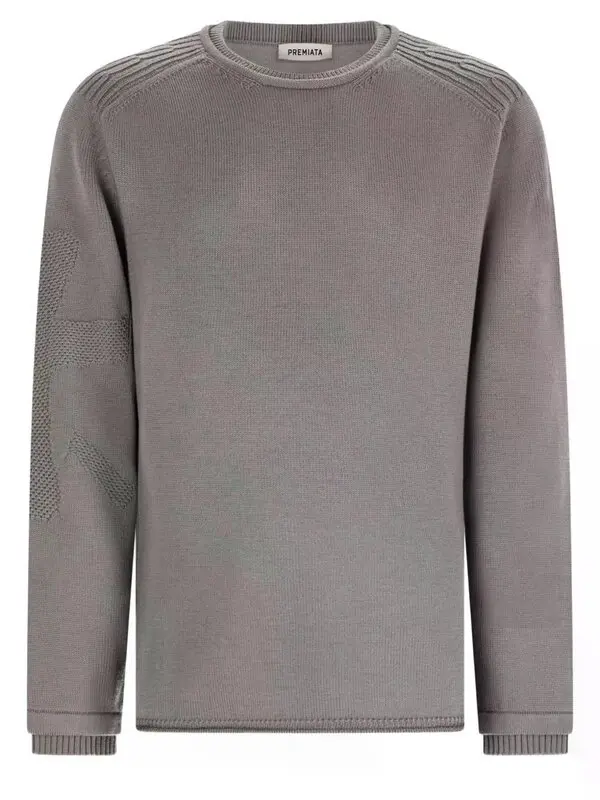 Premiata Logo-detail Ribbed-trim Sweater