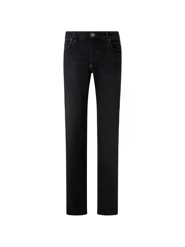 Philipp Plein Logo-plaque Straight-cut Jeans