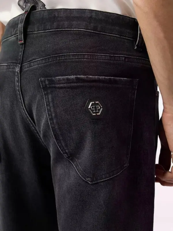 Philipp Plein Logo-plaque Straight-cut Jeans