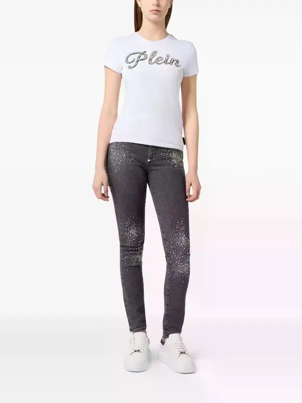 Philipp Plein Crystal-embellished Skinny-fit Jeans
