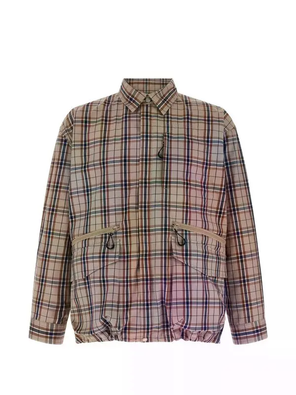 Comme Des Garçons Check-pattern Zip-detail Jacket