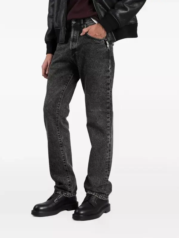 PT TORINO Relax Acid-wash Logo-patch Jeans