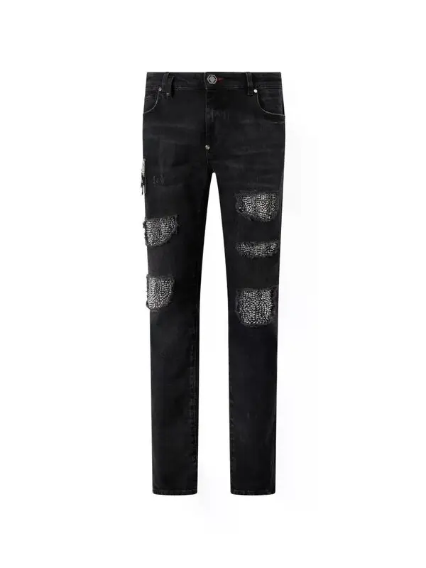 Philipp Plein Slim-fit Strass Jeans