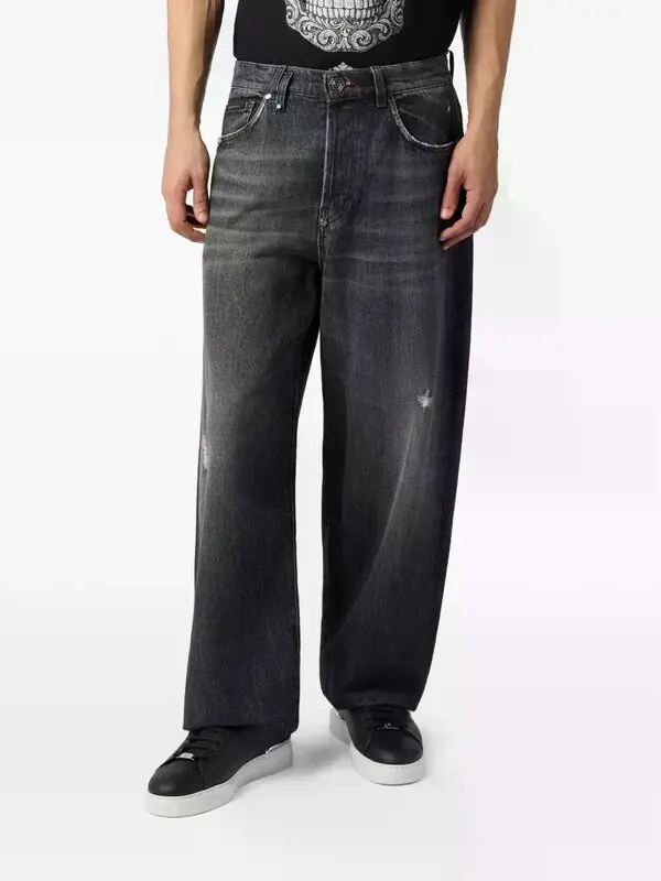 Philipp Plein Distressed Loose-fit Jeans