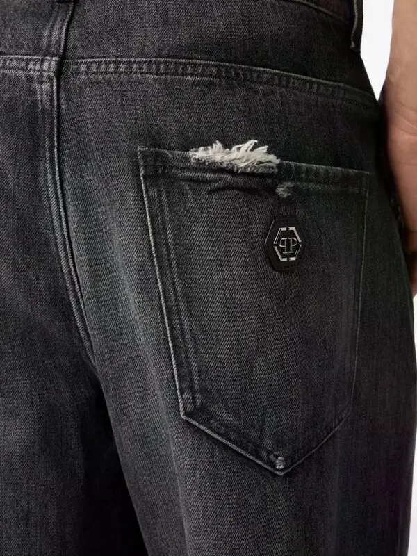 Philipp Plein Distressed Loose-fit Jeans