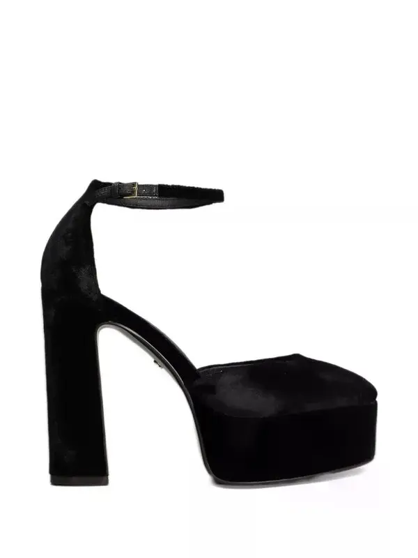 Lola Cruz Mencia Platform Ankle-strap Pumps - Black