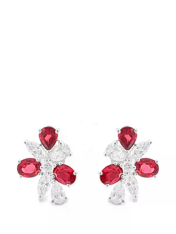HYT JEWELRY Ruby And Diamond Earrings