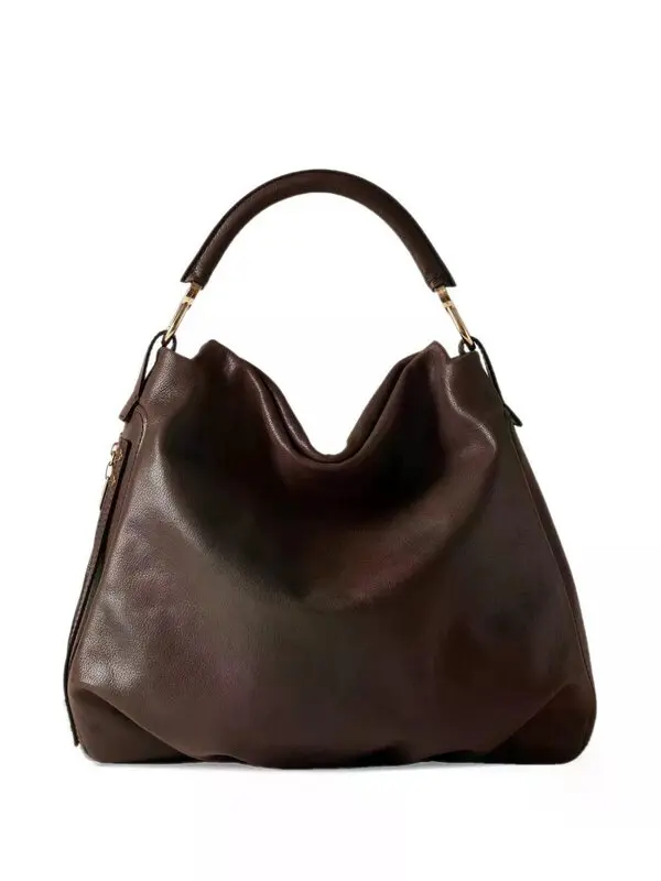 Borbonese Medium Bice Leather Slouchy Tote Bag