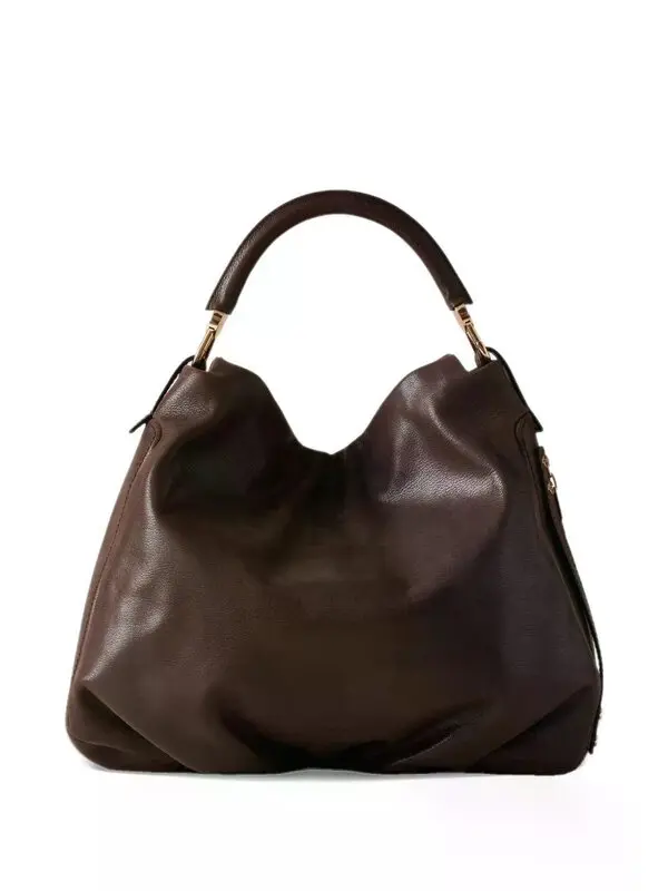 Borbonese Medium Bice Leather Slouchy Tote Bag