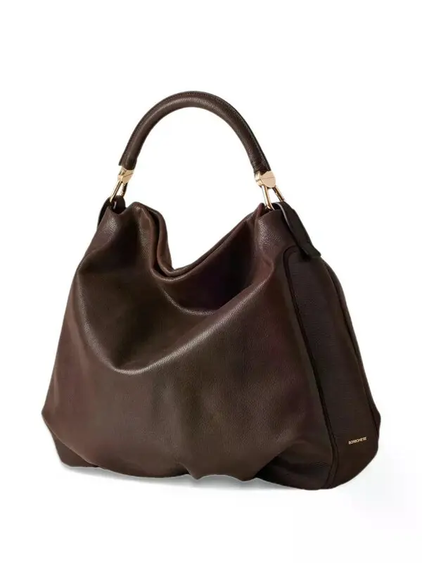 Borbonese Medium Bice Leather Slouchy Tote Bag