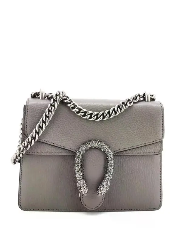 Gucci Dionysus Bag Leather Mini Crossbody Bag - Grey