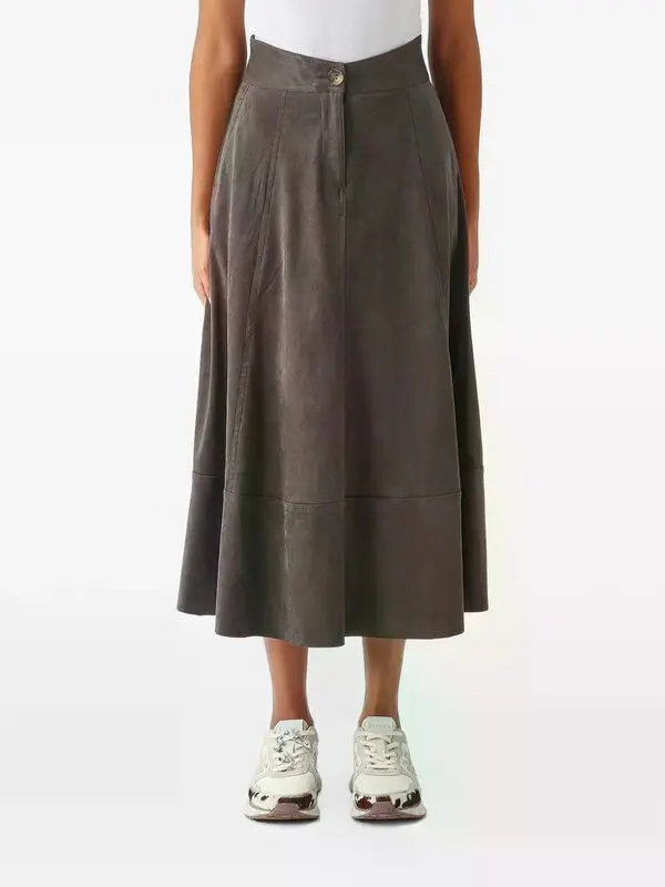 NENETTE Ginko Paneled A-line Midi Skirt