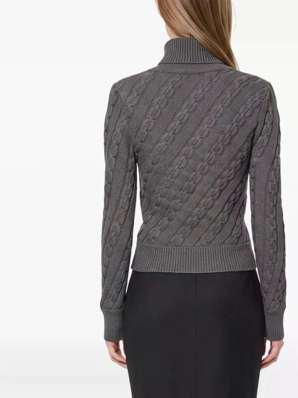 Matieres Fecales Cable-knit Roll-neck Sweater