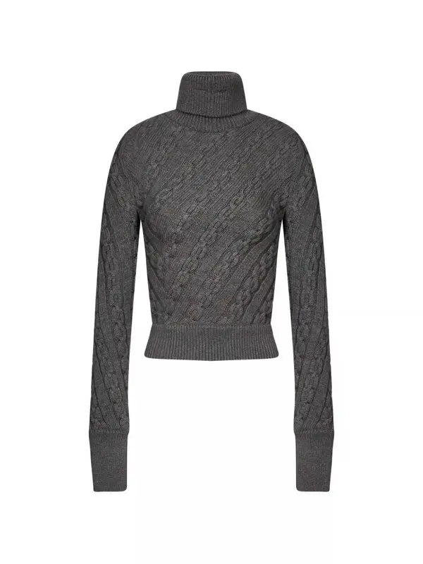 Matieres Fecales Cable-knit Roll-neck Sweater