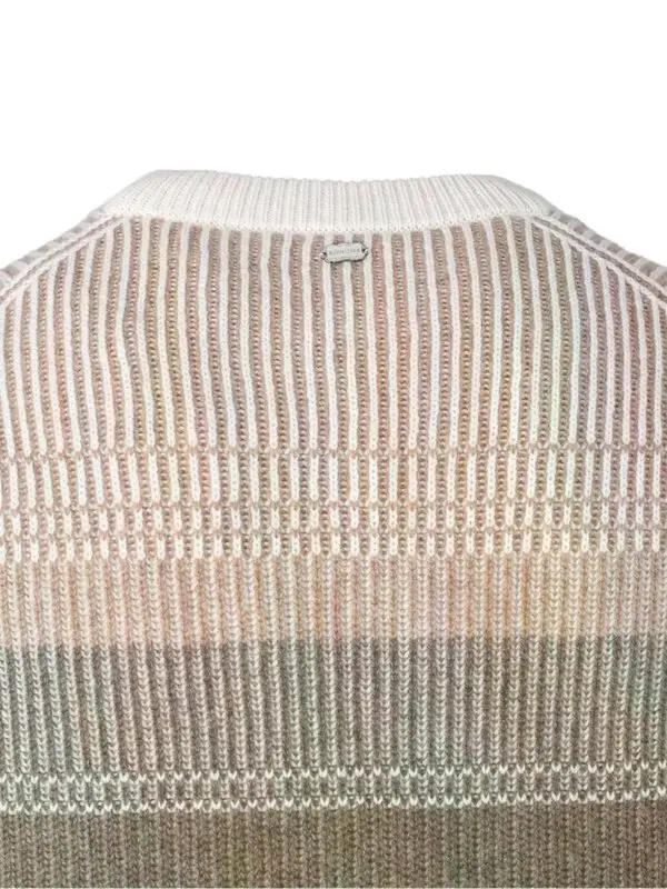 Agnona Striped Ribbed-knit Sweater