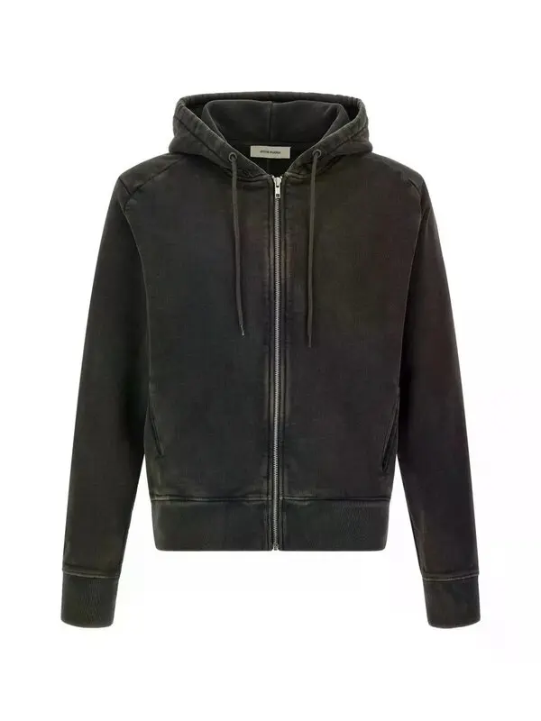 ENTIRE STUDIOS Faded Zip-up Hoodie - Black