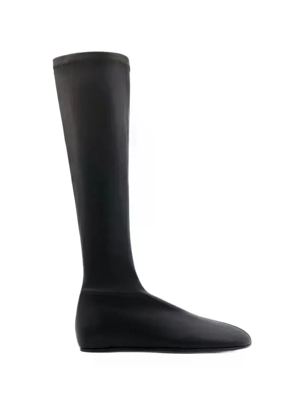 Carven Glove Knee-length Leather Boots - Black