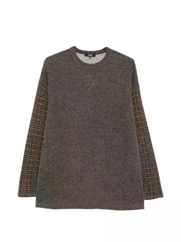Comme Des Garçons Check-pattern Panelled Sweater