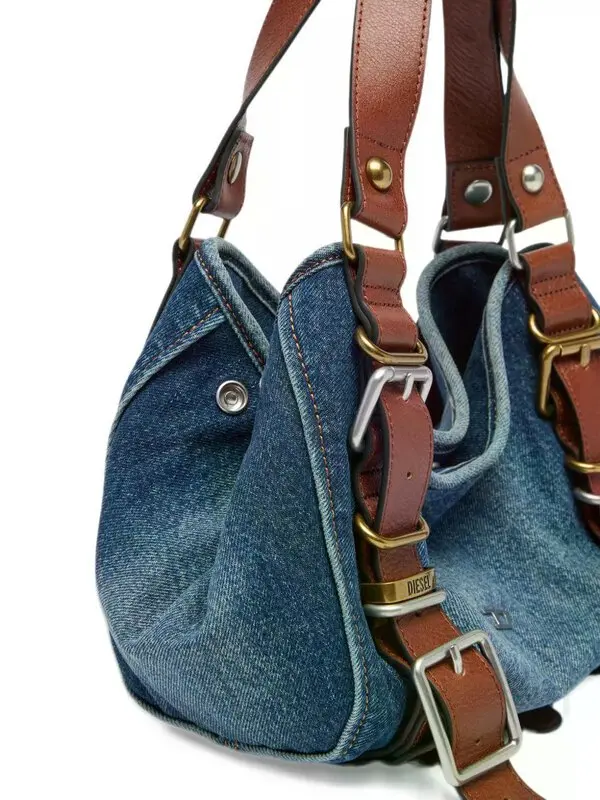 DIESEL® D-one-small Top-handle Bag In Denim And Leather