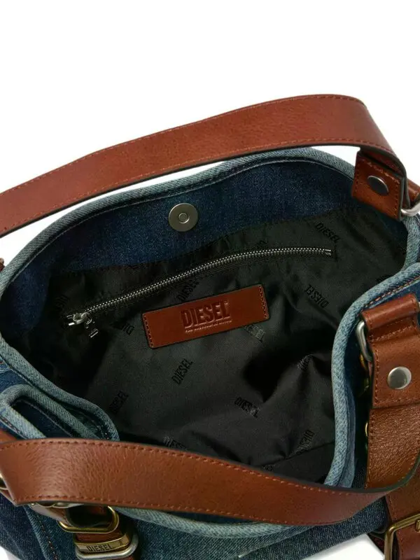 DIESEL® D-one-small Top-handle Bag In Denim And Leather