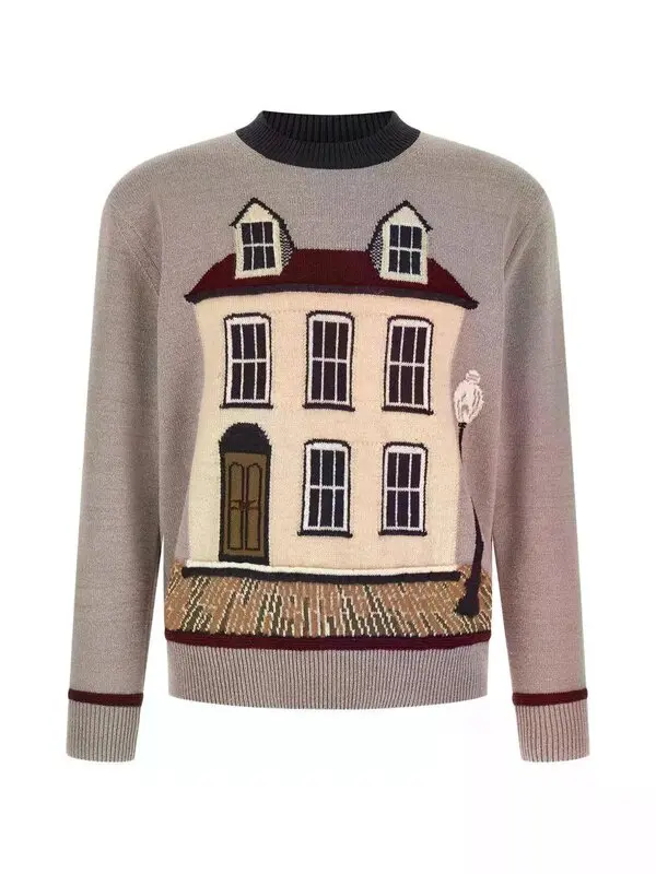 Junya Watanabe House-intarsia Silk Sweater