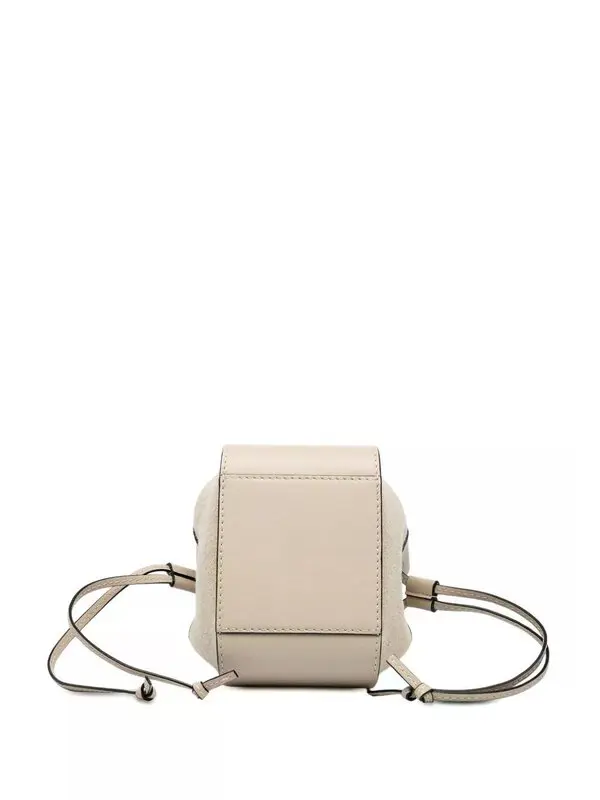 Loewe 2019 Mini Leather And Canvas Hammock Bag Satchel