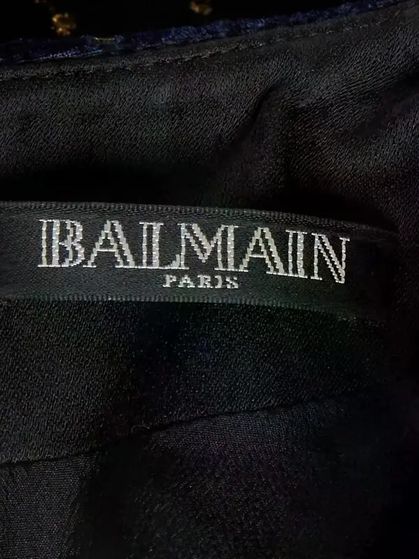 Balmain Crystal-embellished Velvet Mini Dress