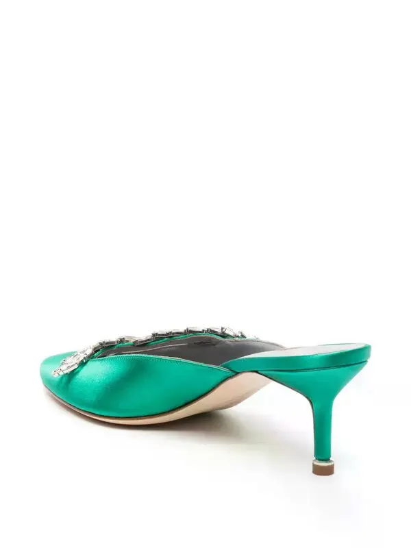 Balenciaga Manolo Blahnik Mules In Grass