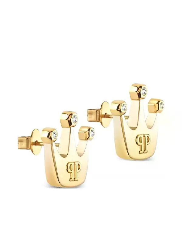 Philipp Plein Crown Plein Valentine Stud Earrings