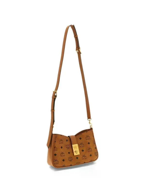 Mcm Small Tracy Logo-print Monogram Shoulder Bag