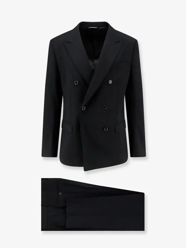 Dolce & Gabbana Martini Light Virgin Wool Suit - Black