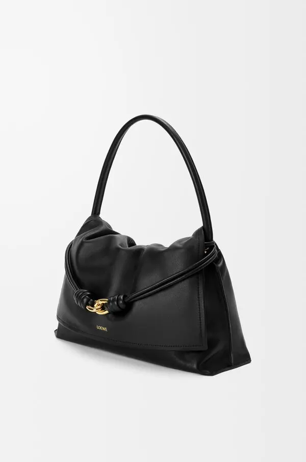 Loewe Medium Flamenco Flap Bag In Nappa Leather Skin - Black