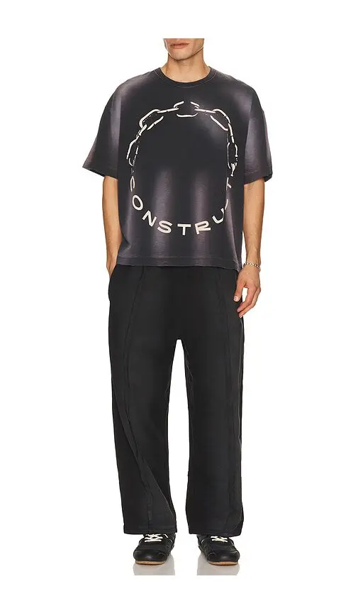 A CONSTRUCT Chainlink Logo Tee In Black
