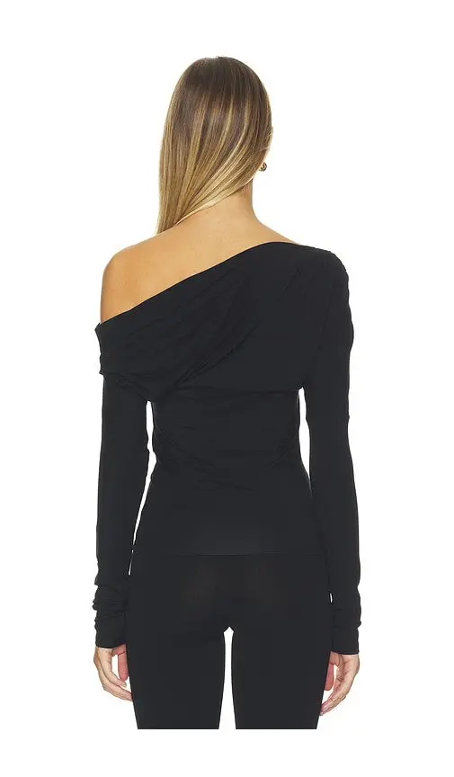 THE LINE BY K Jana Long Sleeve Draped Top