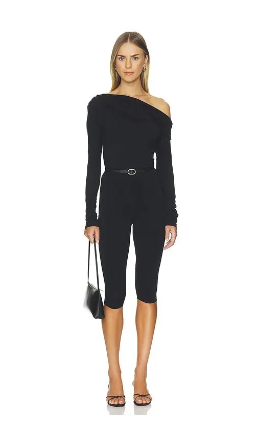 THE LINE BY K Jana Long Sleeve Draped Top