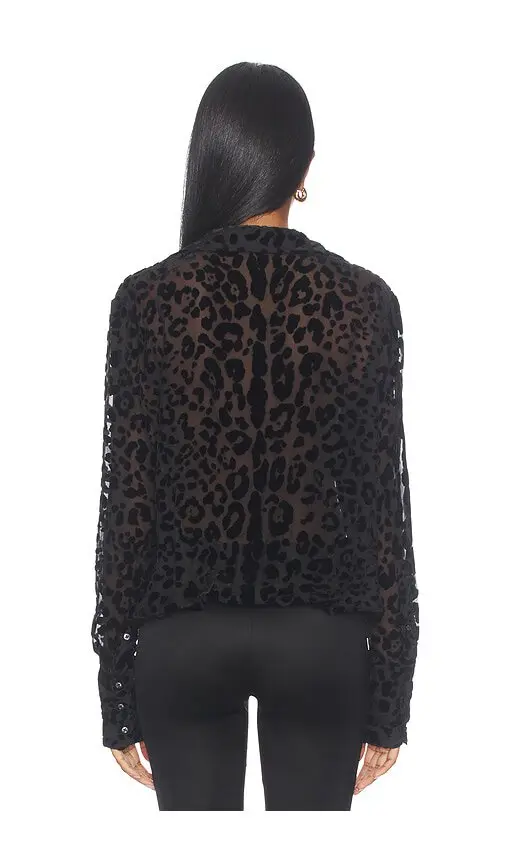 Eterne Vivi Leopard Burnout Blouse
