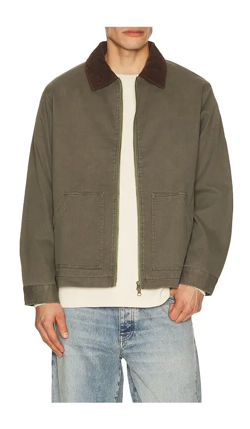 DUVIN DESIGN Camp Jacket In Green - Army
