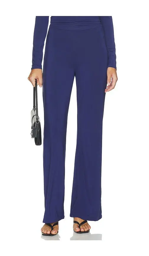 THE LINE BY K Everyday Jersey Draped Pant - Navy