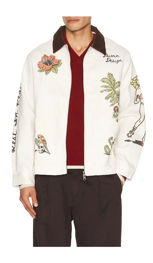 DUVIN DESIGN Rest In Paradise Jacket In Cream - Antique