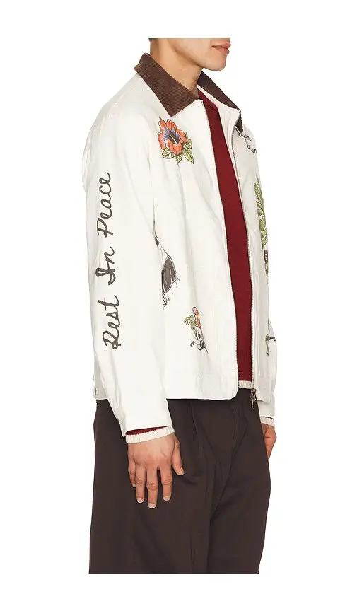 DUVIN DESIGN Rest In Paradise Jacket In Cream