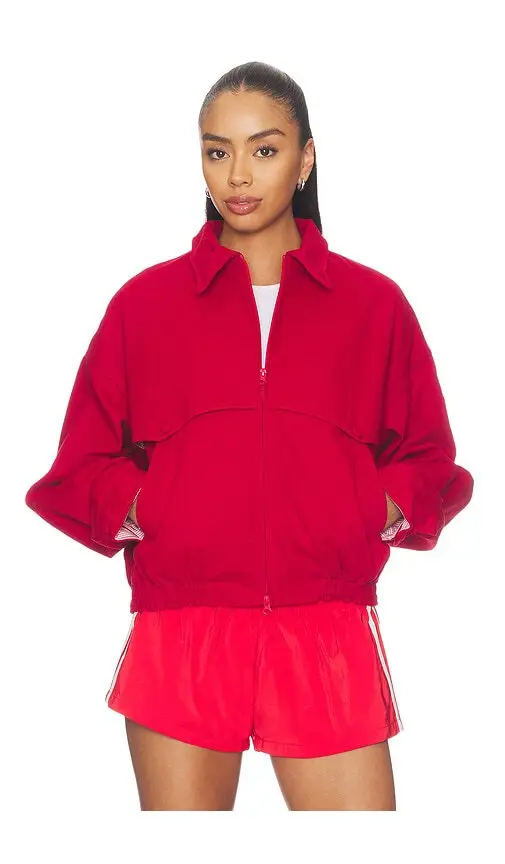 CUBIC LONDON Cotton Mouldable Collar Casual Jacket - Red